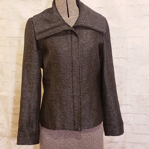 Anne Klein | Jackets & Coats | Anne Klein Tweed Jacket Zip Front Lined | Poshmark
